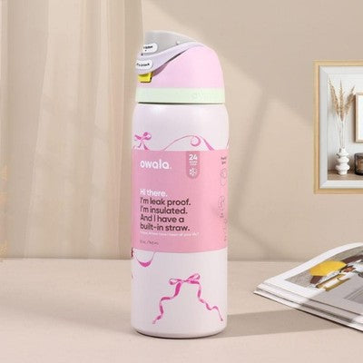 Owala Free Sip | 24 Oz | Tied and True Pink Waves